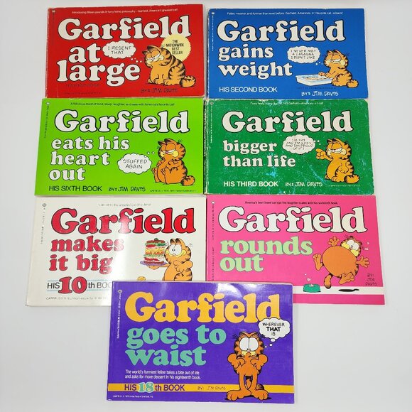 Accents | Vintage 8s90s Lot Of 7 Garfield The Cat Comic Strip Funny ...
